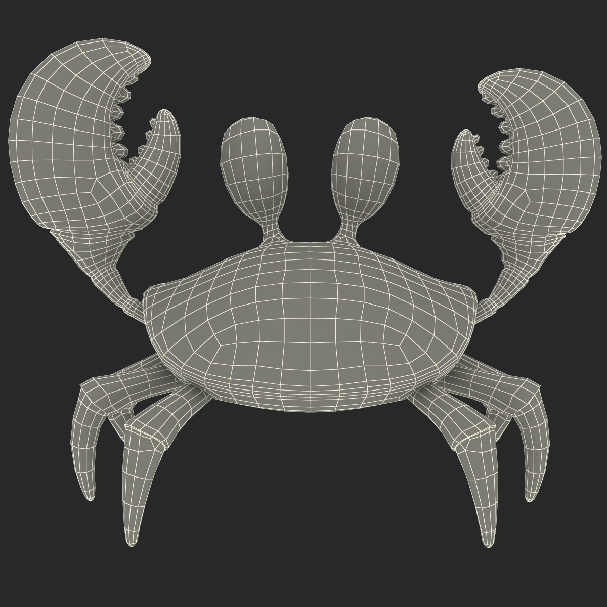 3d model cartoon crab