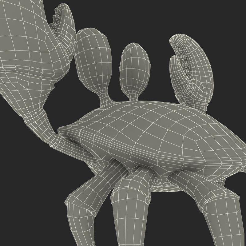 3d model cartoon crab