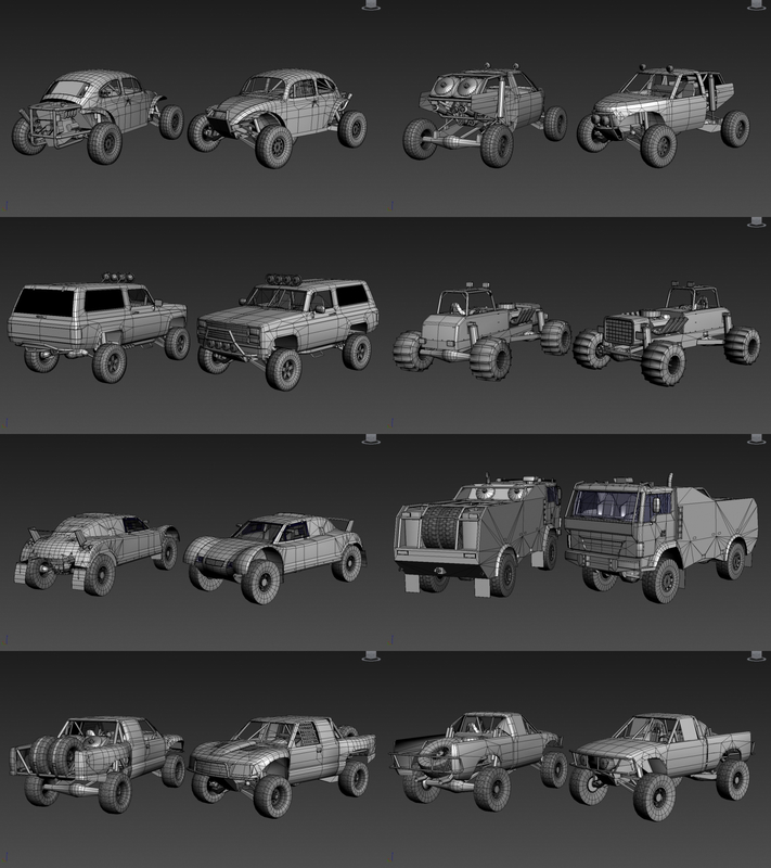 3d model off-road racing cars
