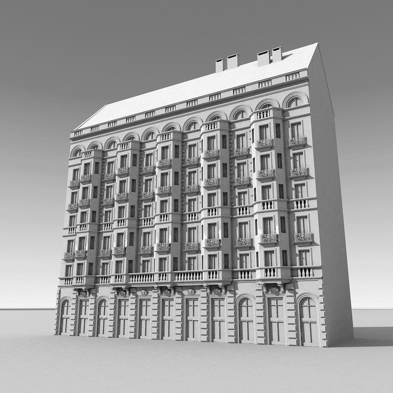 european building europe 3d model