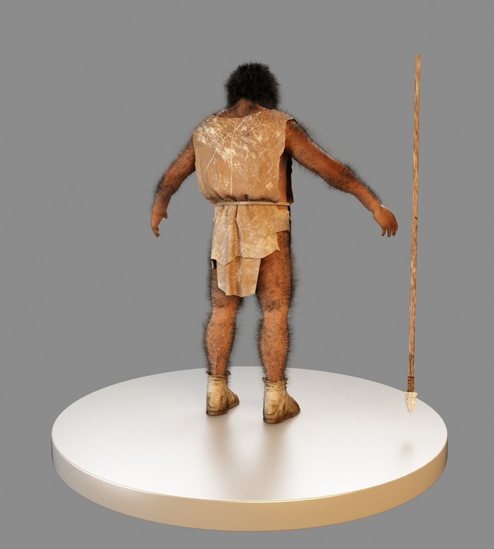 3d model neanderthal man