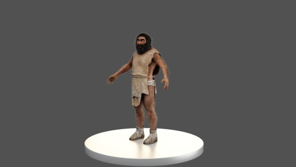 3d model neanderthal man