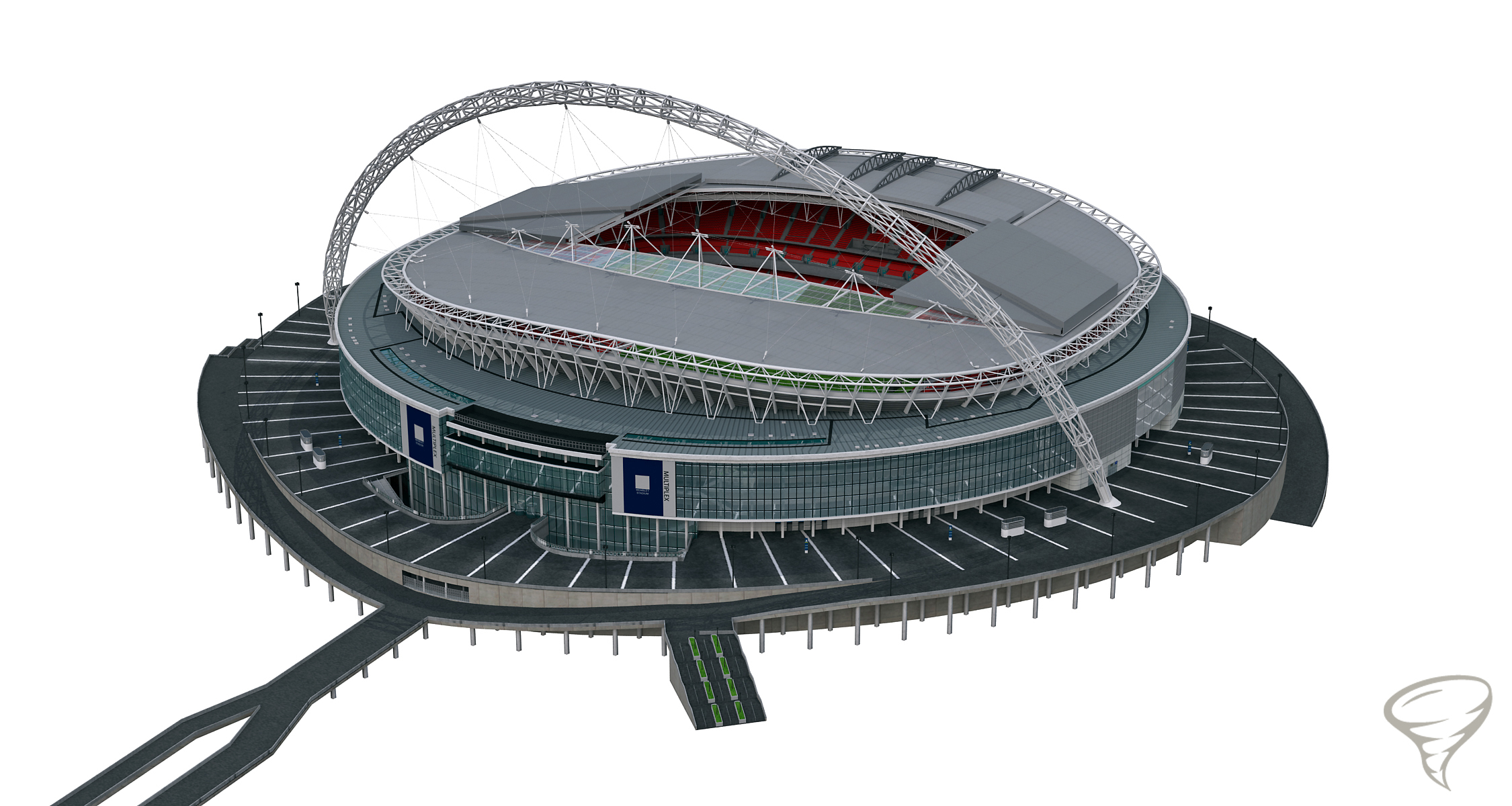 soccer stadium wembley 3d max
