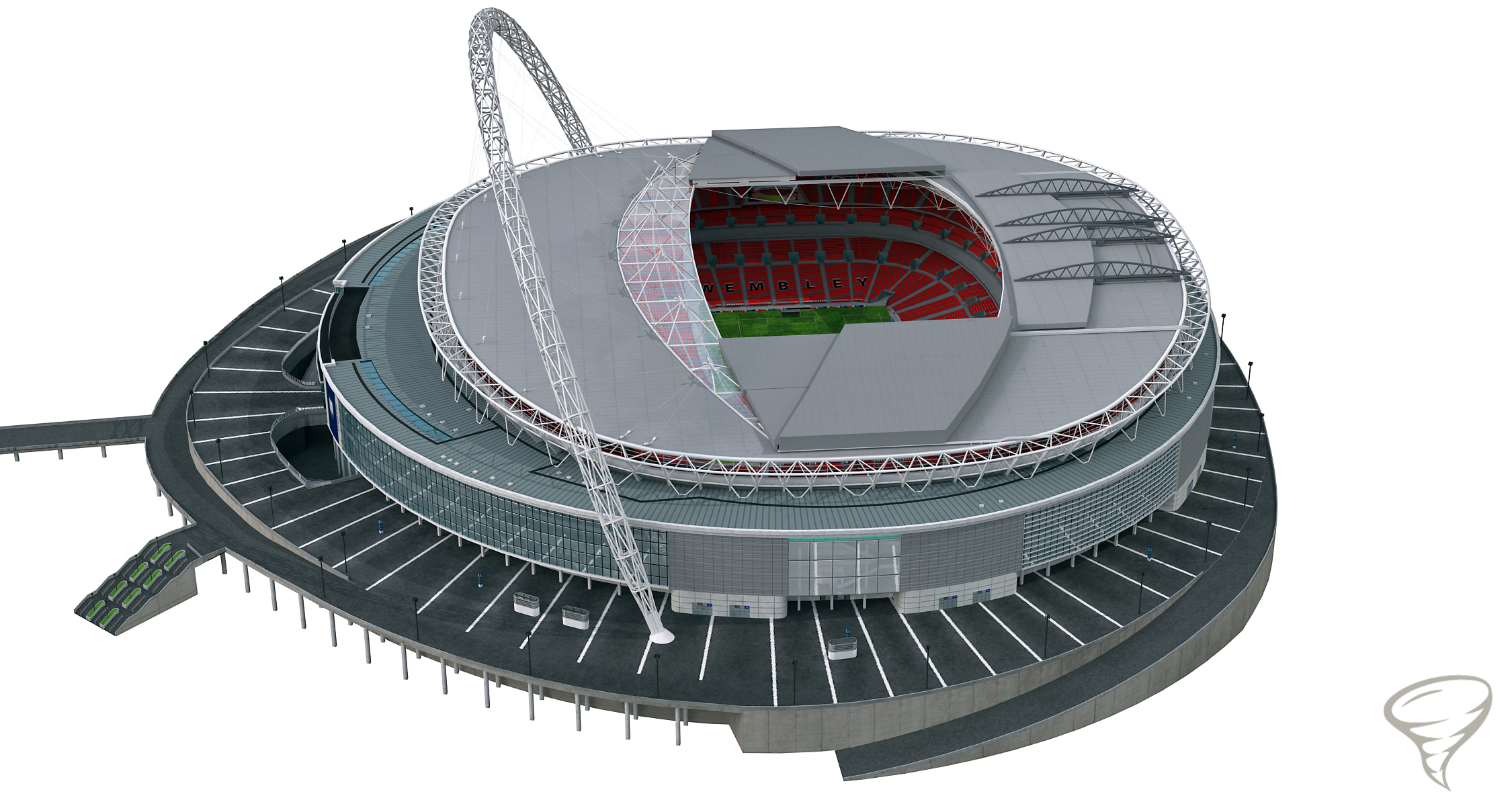 soccer stadium wembley 3d max
