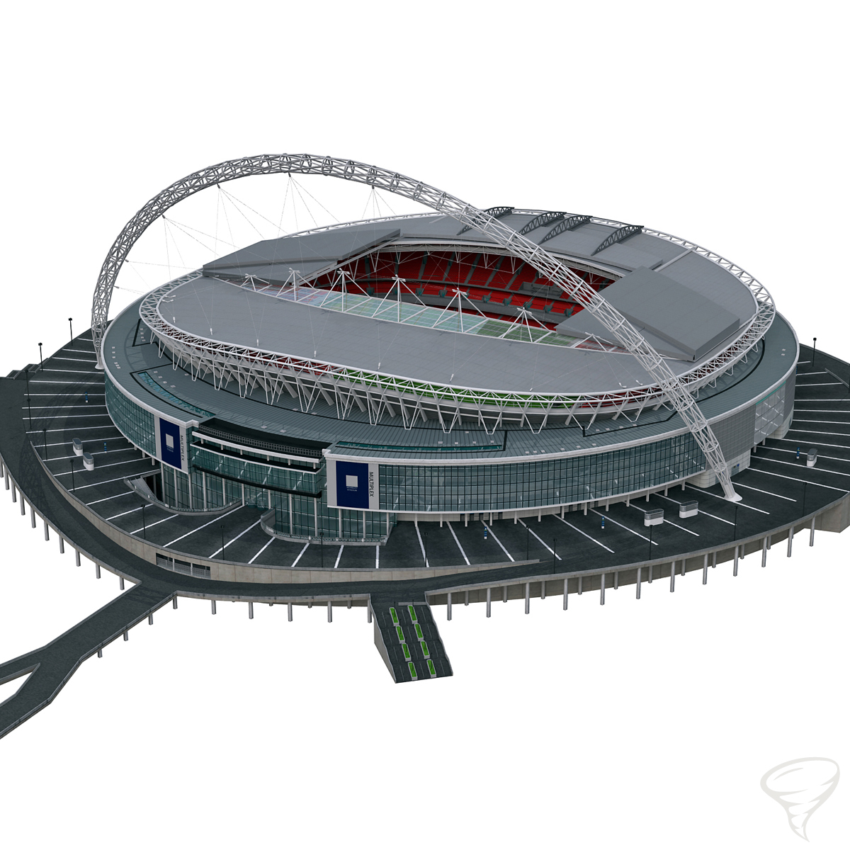 soccer stadium wembley 3d max