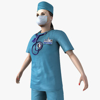 Pack female paramedic 3D model - TurboSquid 1320015