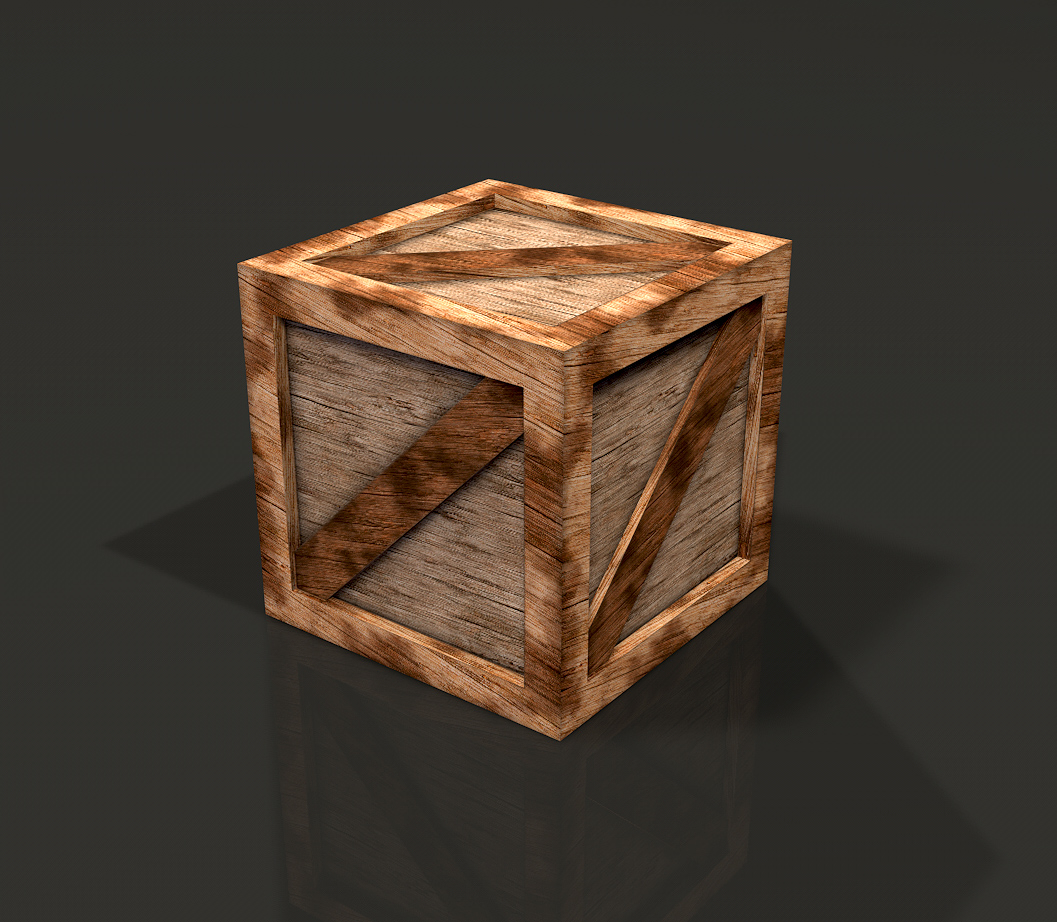 crate wooden box 3d 3ds