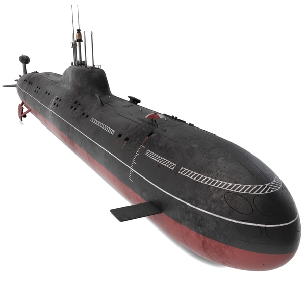akula class submarine 3d model