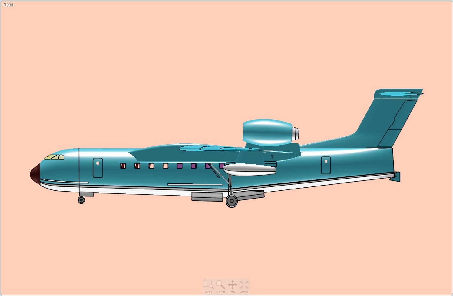3d be-200 aircraft solid assembly model