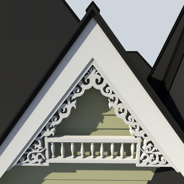 decorative gable 3d model