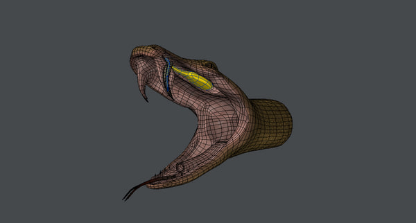 3d model of snake head