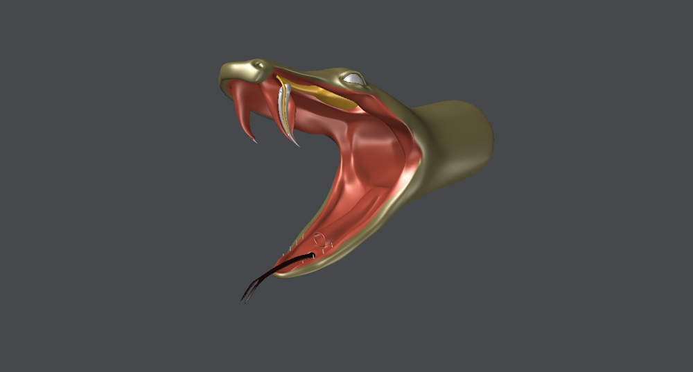 3d model of snake head