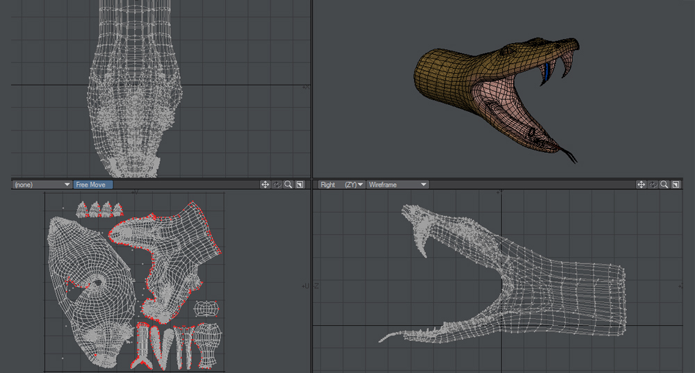 3d model of snake head