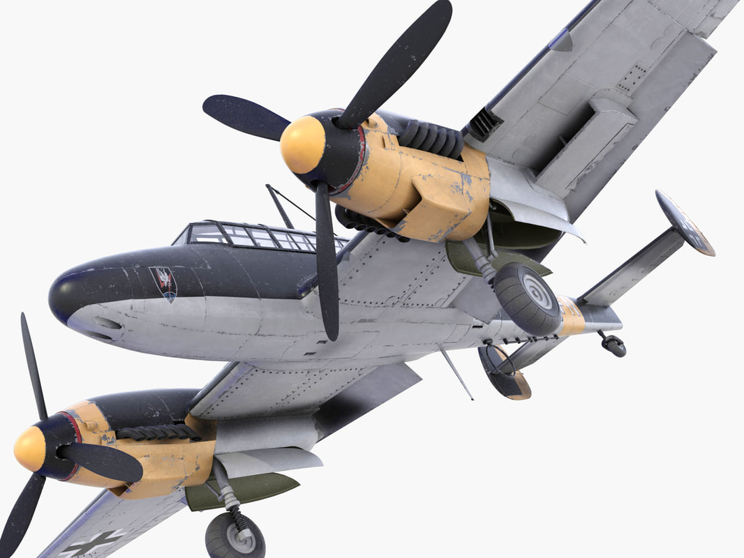 3d model bf-110 german bomber 1