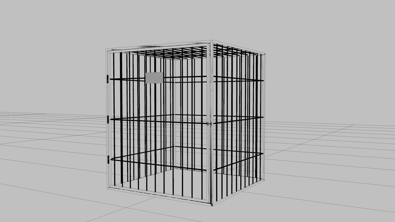 cage modeled fbx