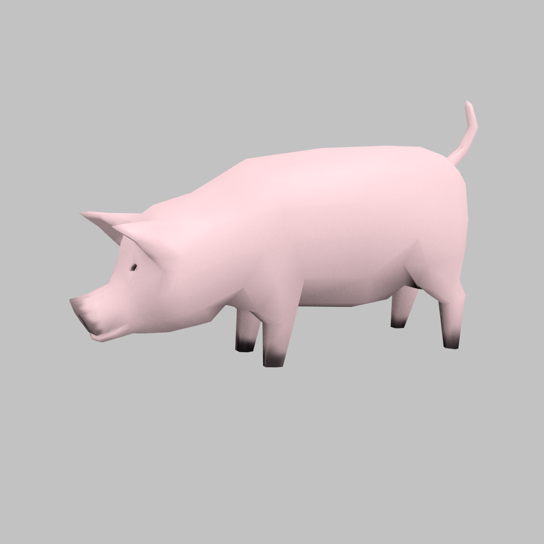 3d model pig