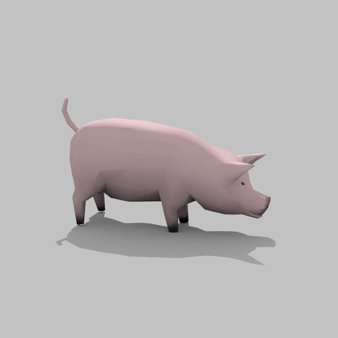 3d model pig