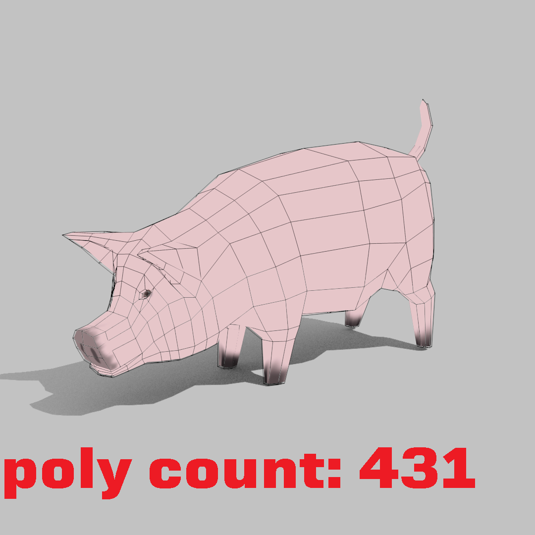 3d model pig