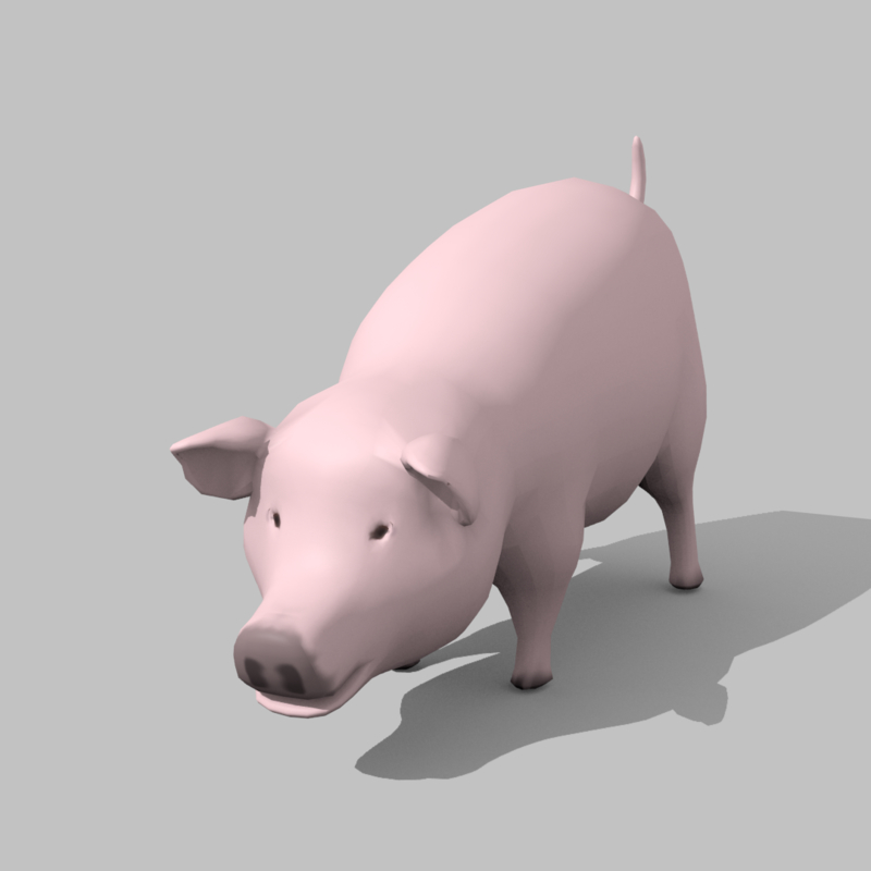 3d model pig