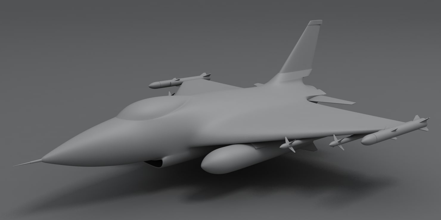 3d fighter jet