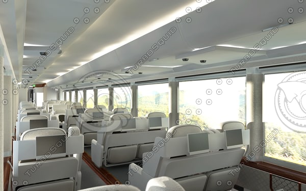 3d train interior