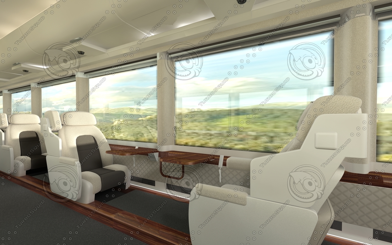 3d train interior