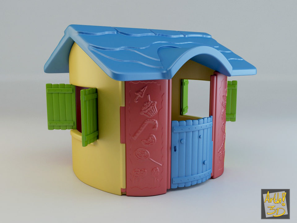 3d model toy house