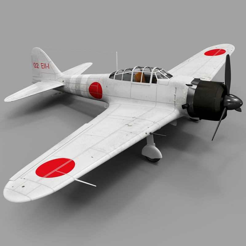 3ds max mitsubishi a6m zero