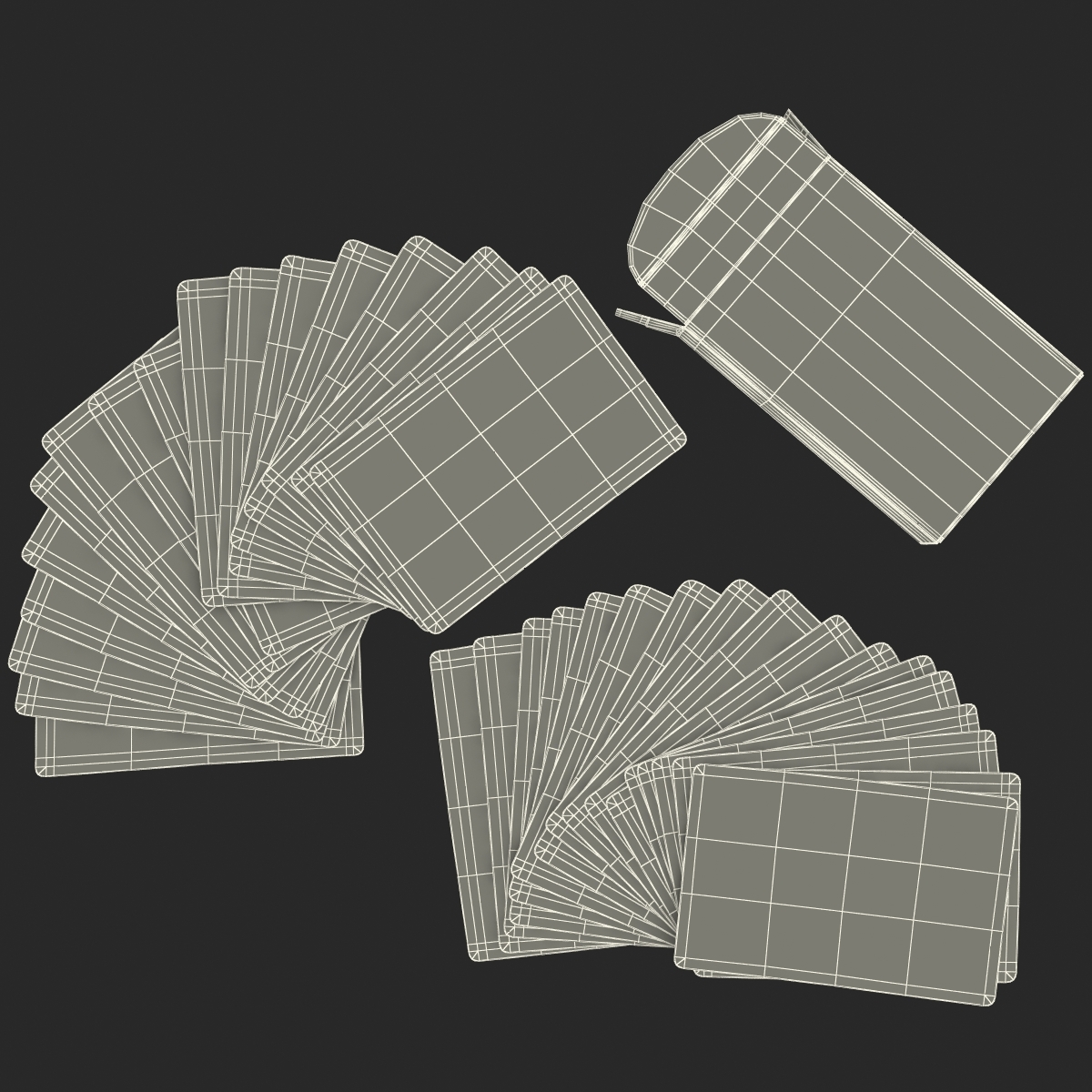 3d playing cards set model