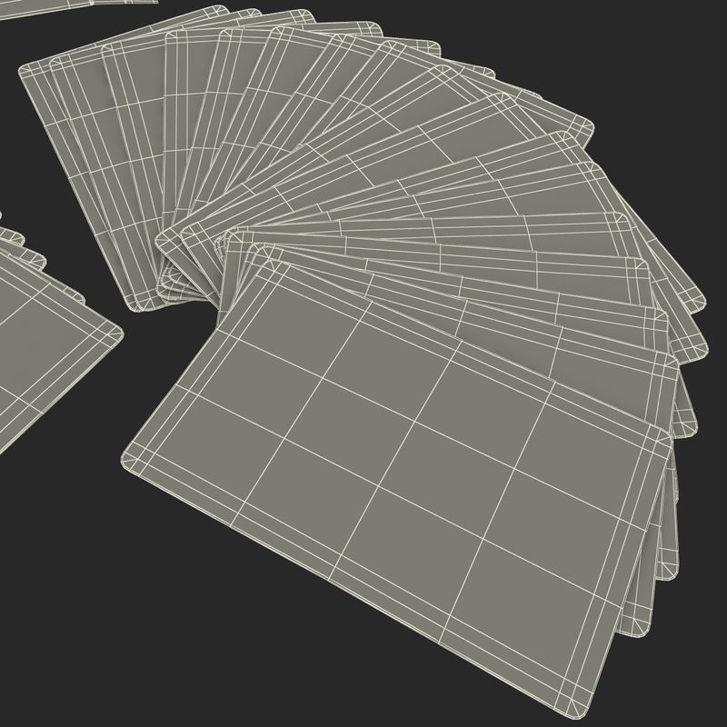3d playing cards set model