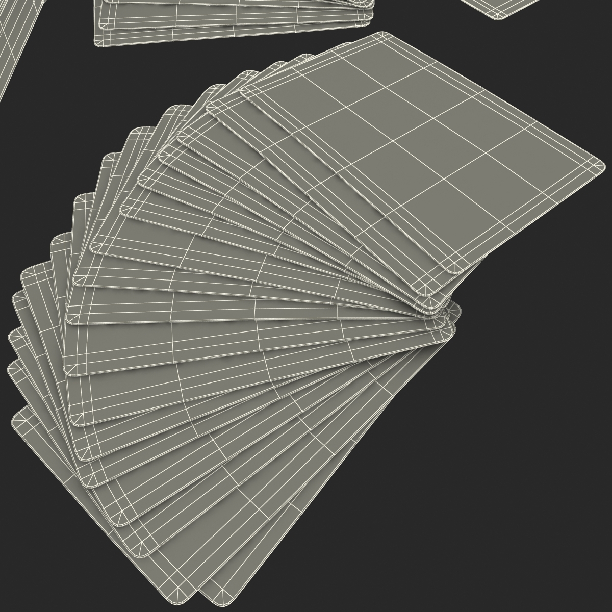 3d playing cards set model