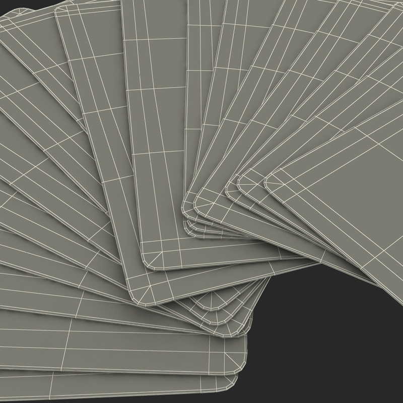 3d playing cards set model