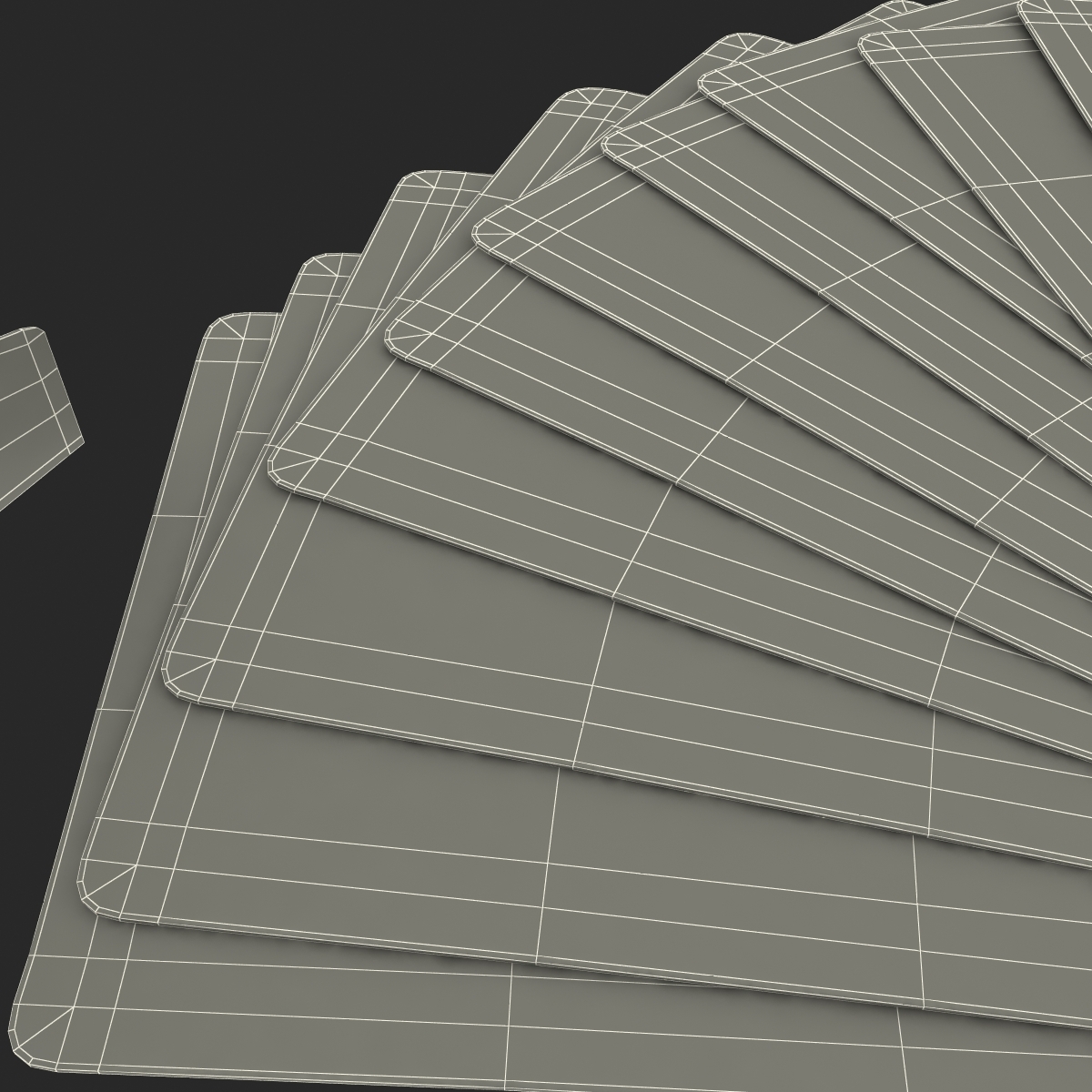 3d playing cards set model