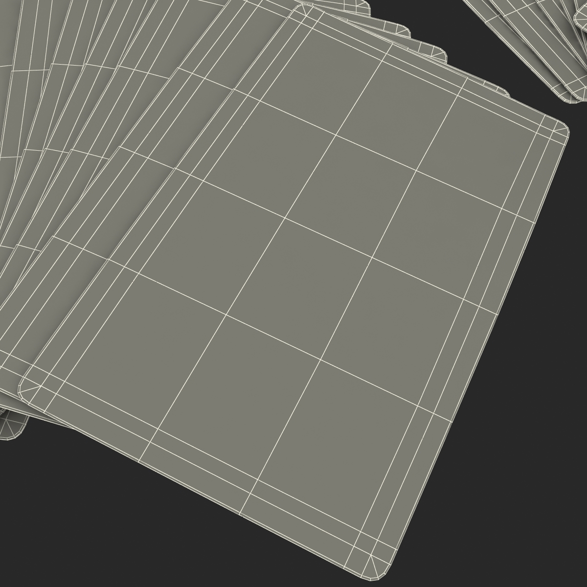 3d playing cards set model