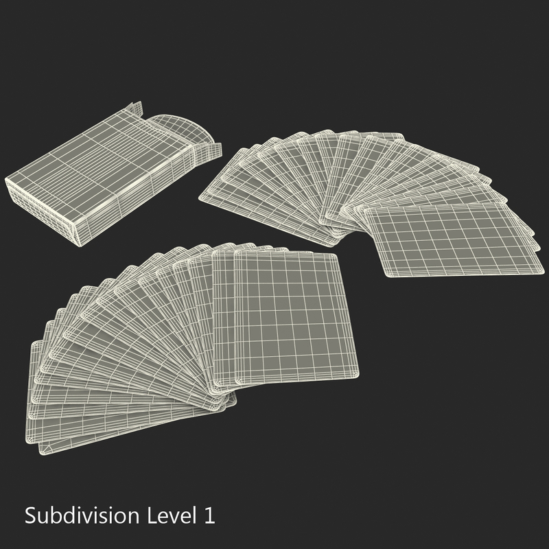 3d playing cards set model