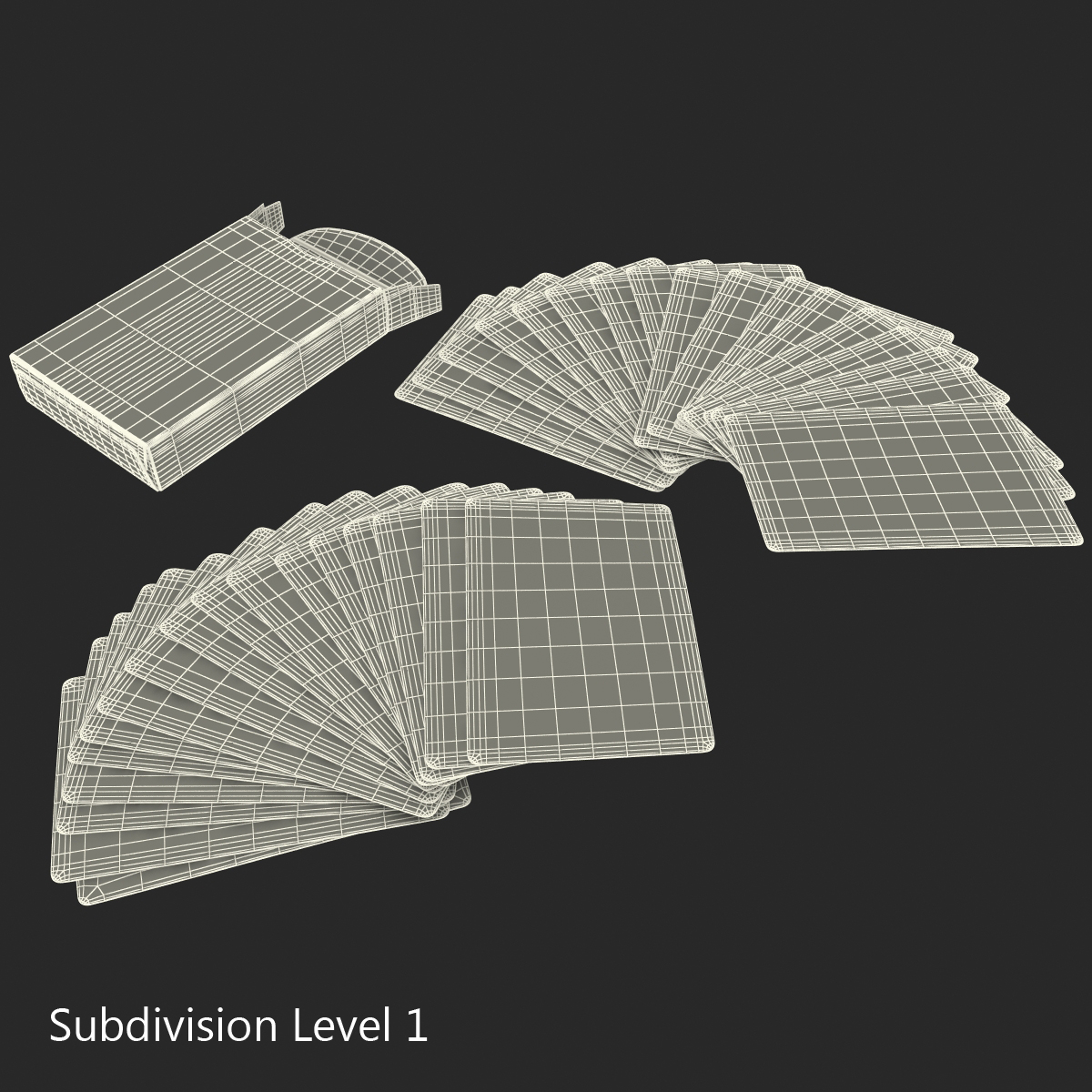 3d playing cards set model