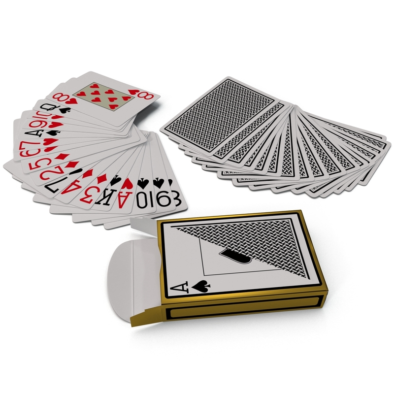 3d playing cards set model