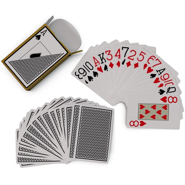 3d playing cards set model