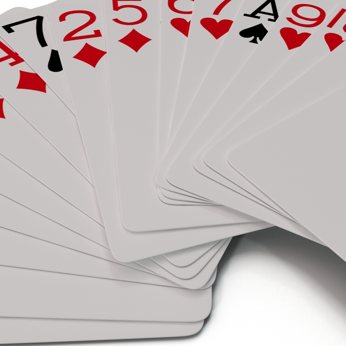 3d playing cards set model