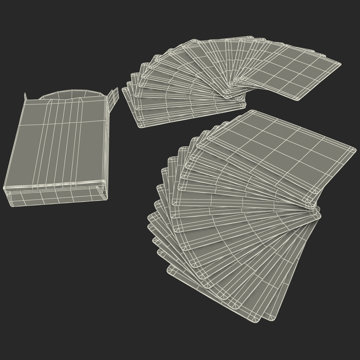 3d playing cards set model