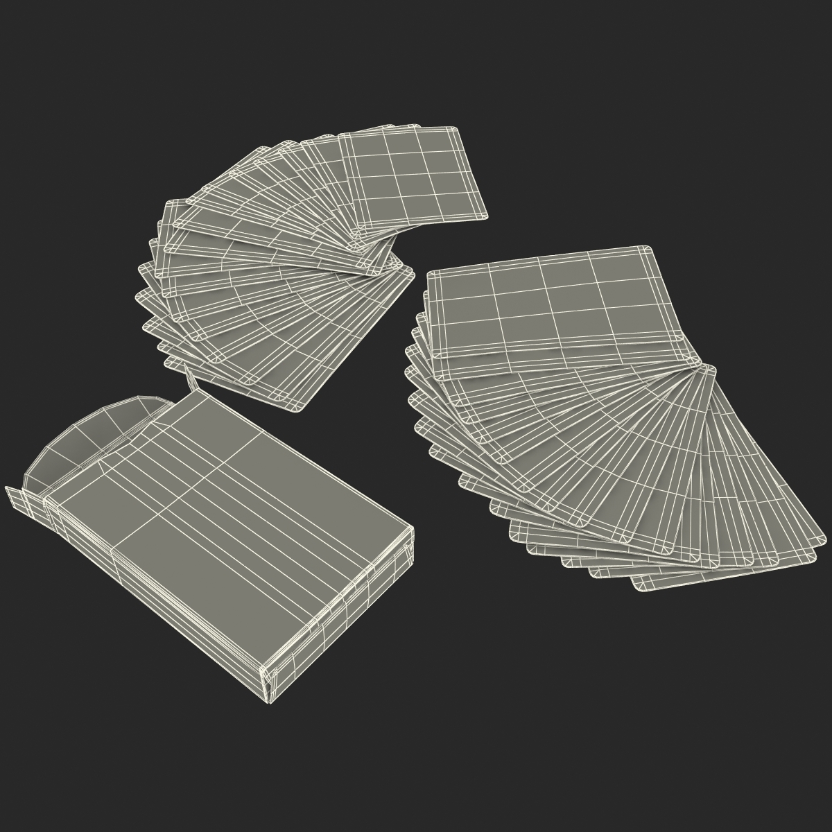 3d playing cards set model