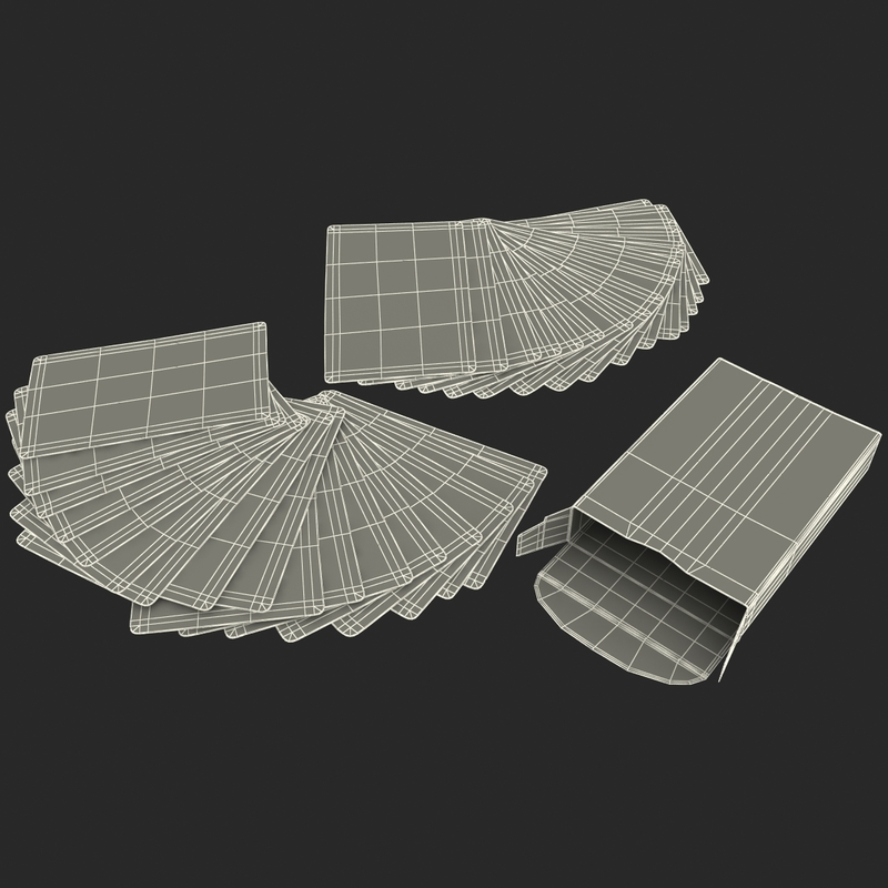 3d playing cards set model