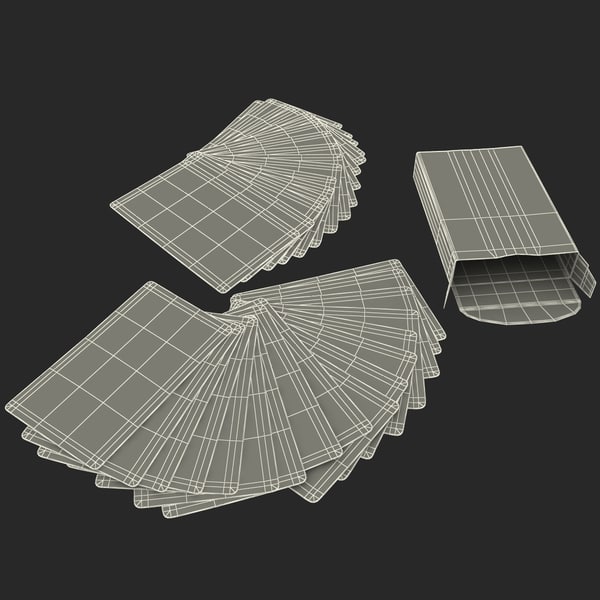 3d playing cards set model