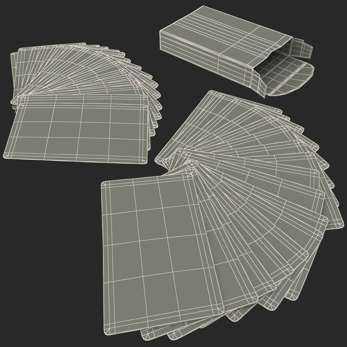 3d playing cards set model