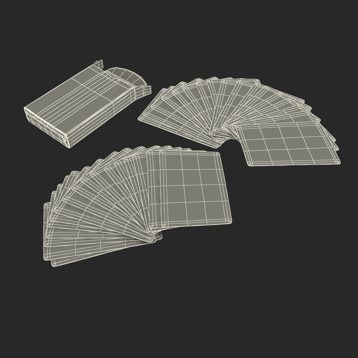 3d playing cards set model