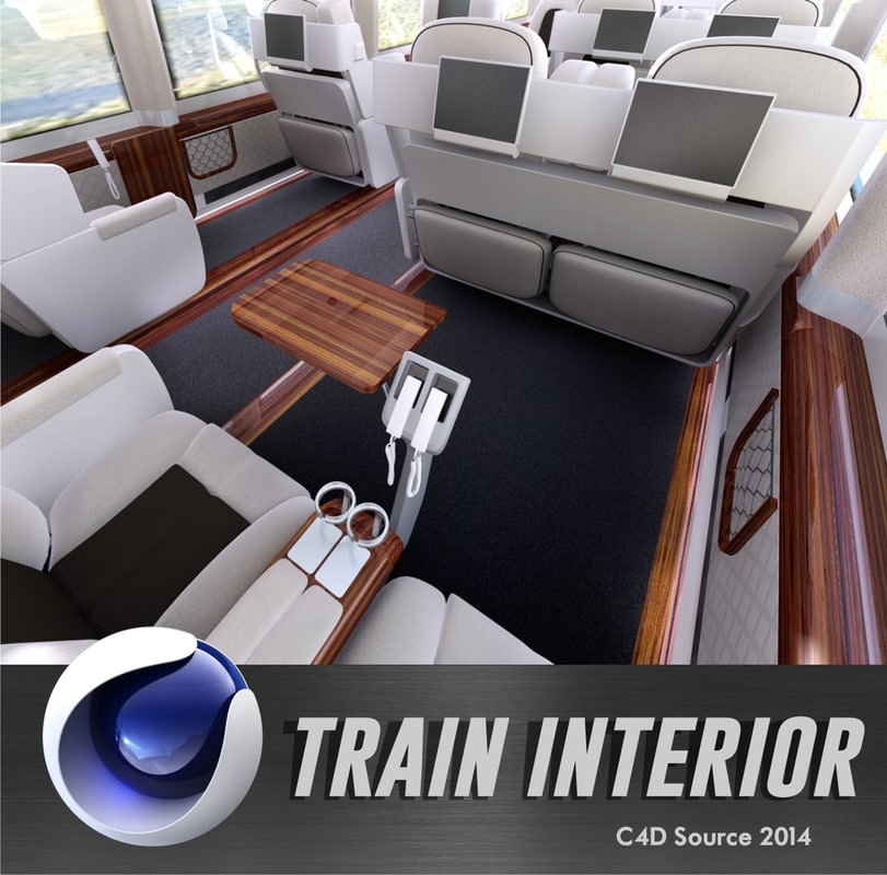 3d train interior