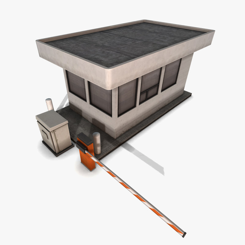 3d model security booth