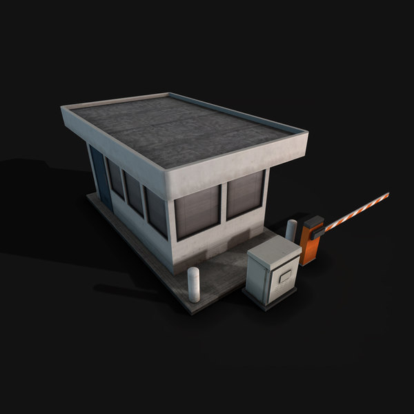 3d model security booth