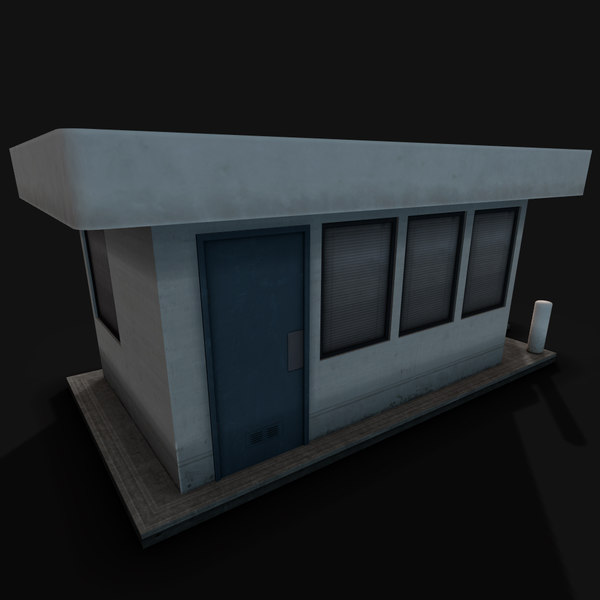 3d model security booth