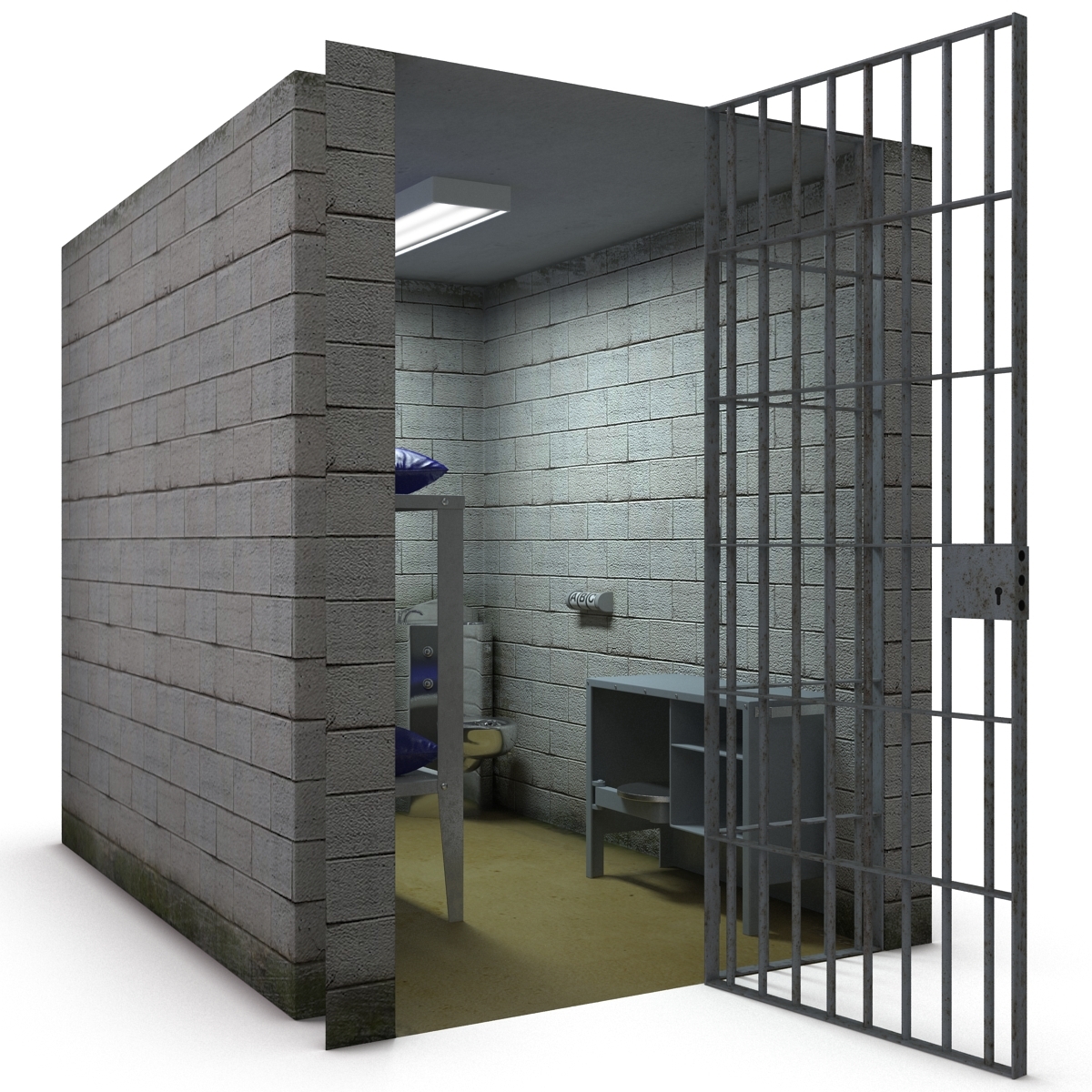 jail cell 3d c4d